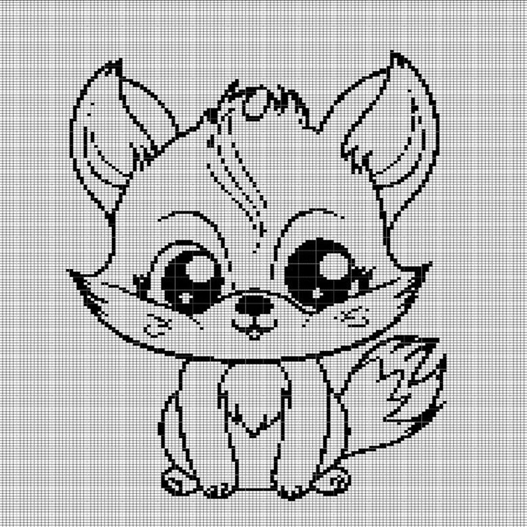 Cute Fox Crochet Afghan Pattern Graph - Etsy