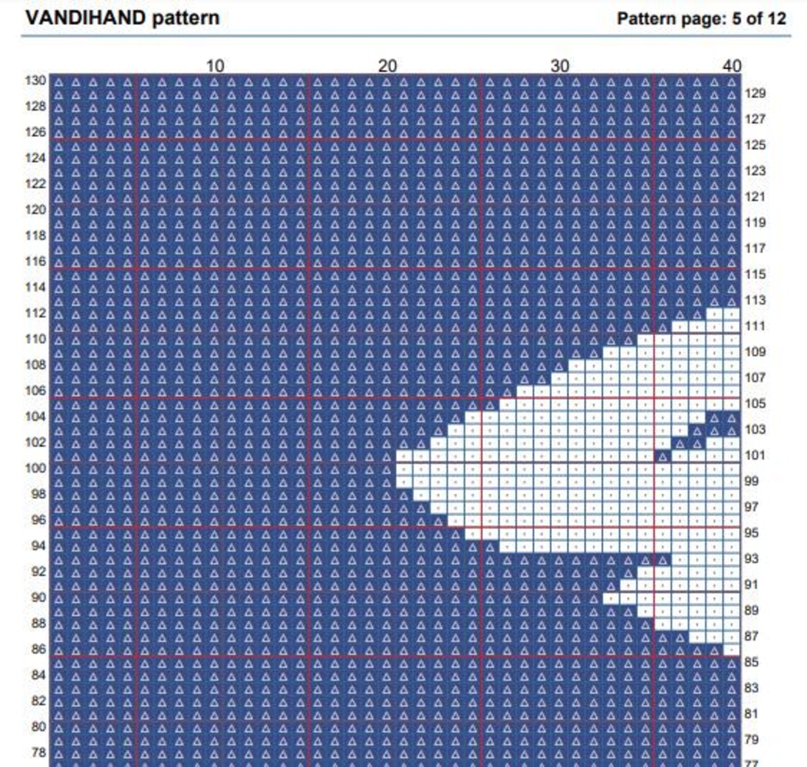 Shark 7 Crochet Afghan Pattern Graph - Etsy