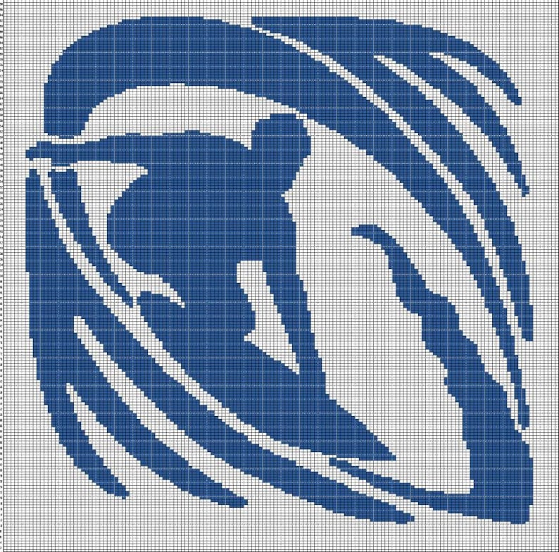 Surf Crochet Afghan Pattern Graph - Etsy