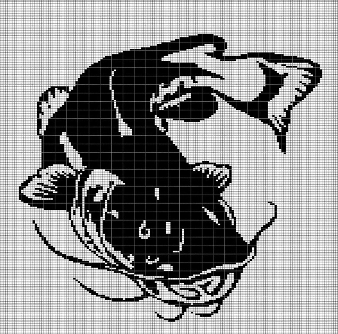 Catfish Crochet Afghan Pattern Graph - Etsy