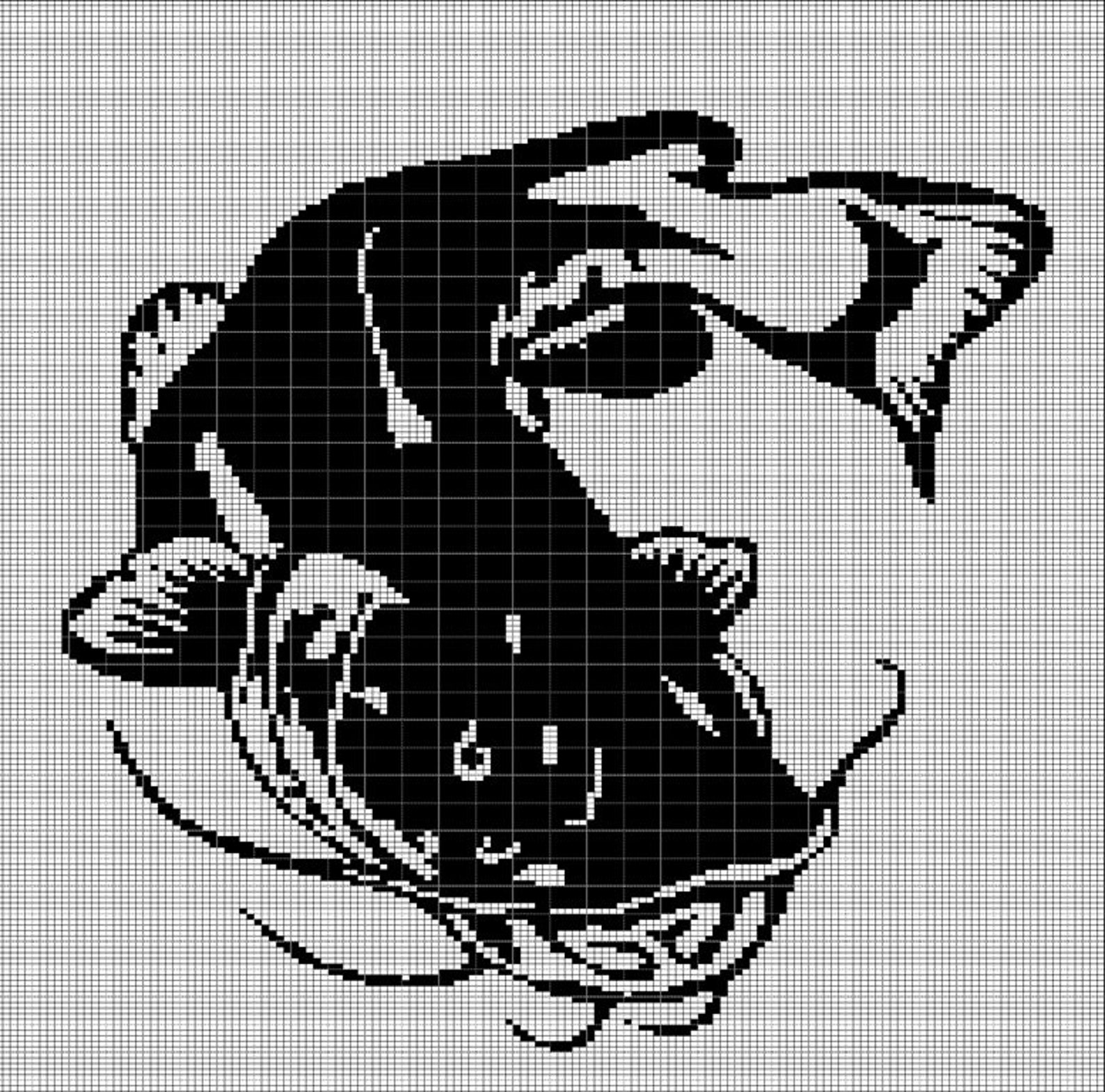 Catfish Crochet Afghan Pattern Graph - Etsy