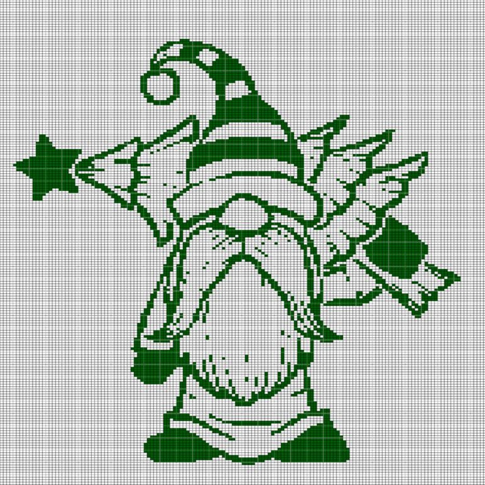 Christmas Gnome 9 Crochet Afghan Pattern Graph - Etsy