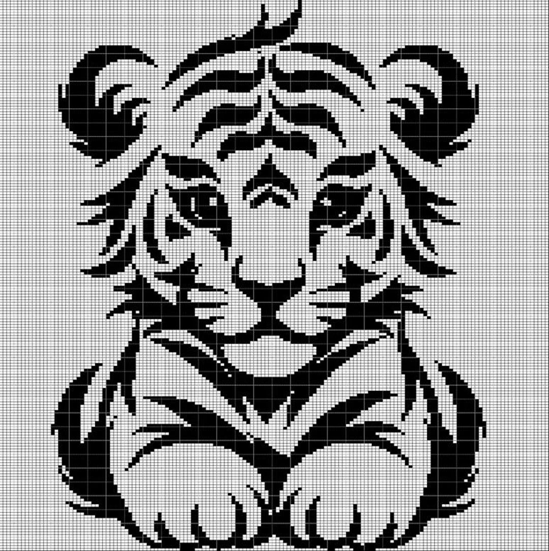 Little Tiger 4 Crochet Afghan Pattern Graph - Etsy
