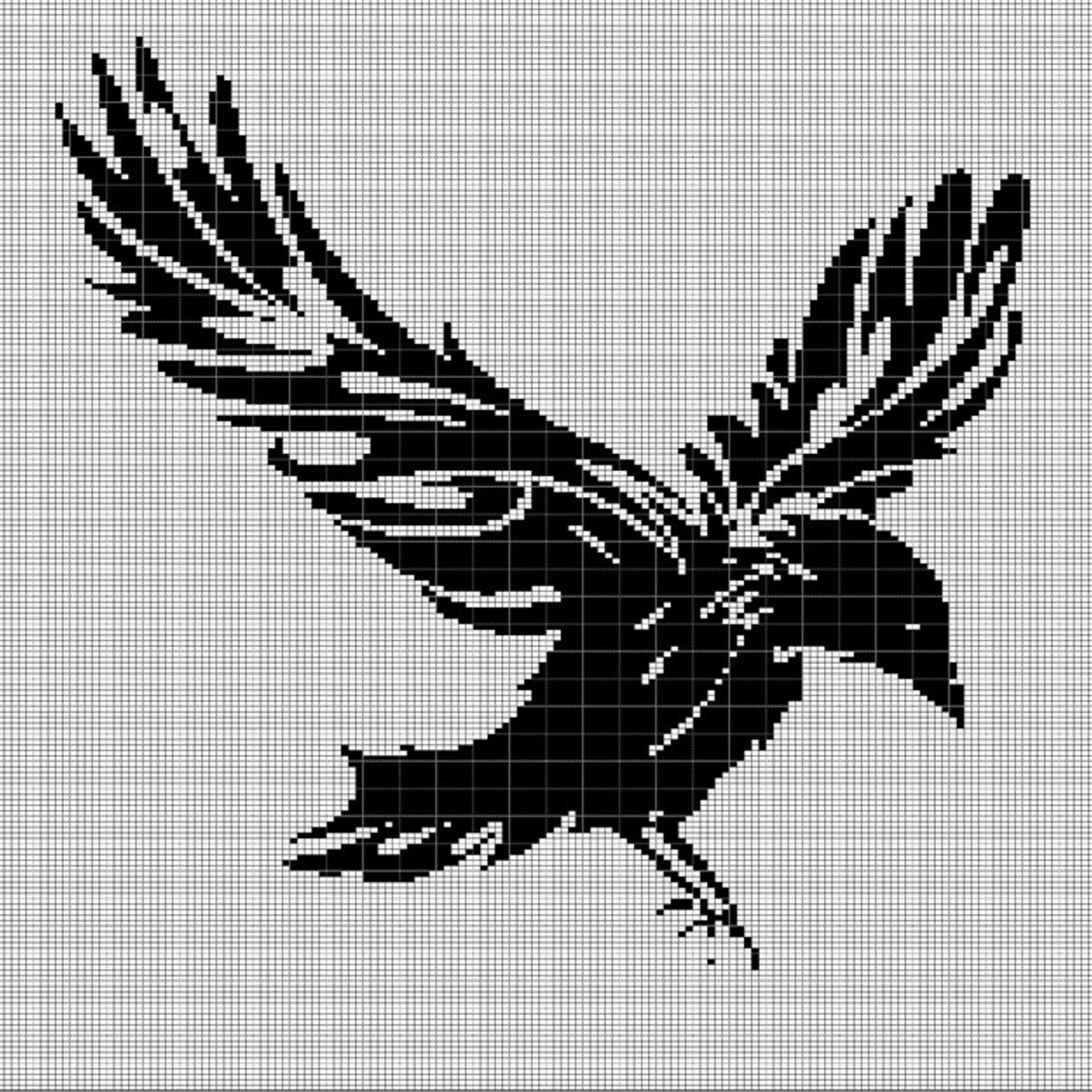 Raven 7 Crochet Afghan Pattern Graph - Etsy