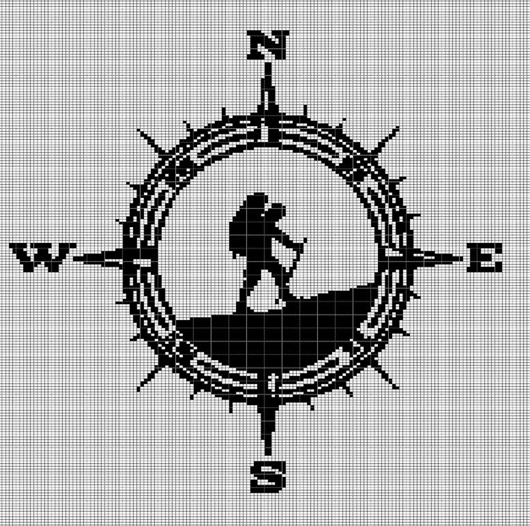 Compass 2 Crochet Afghan Pattern Graph - Etsy