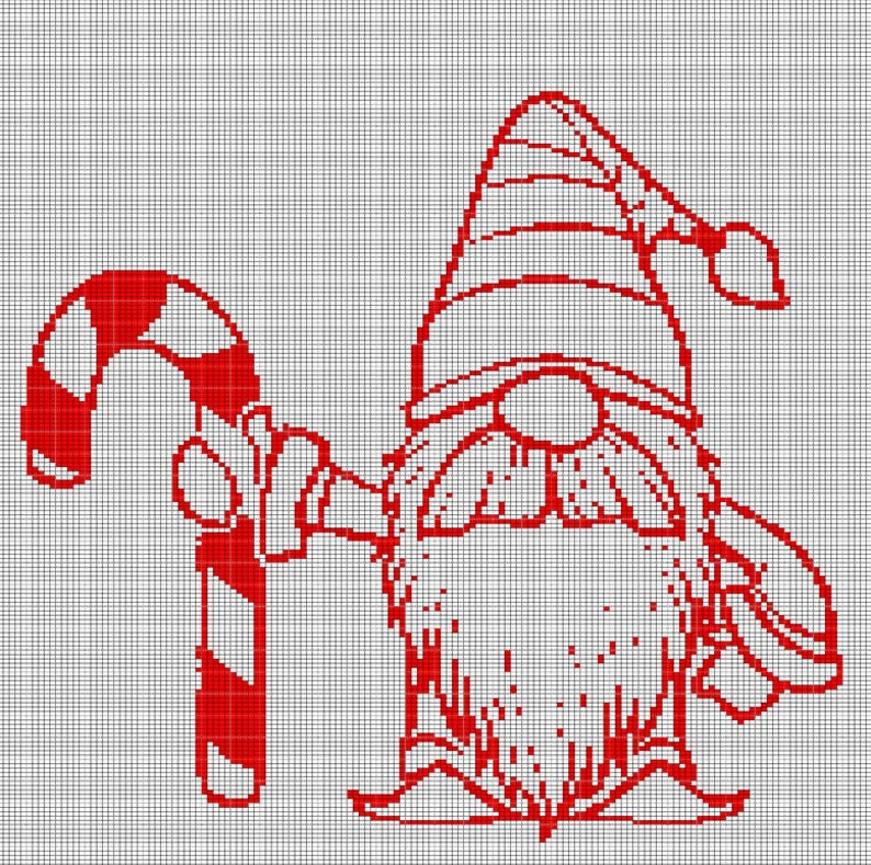 Christmas Gnome Crochet Afghan Pattern Graph - Etsy