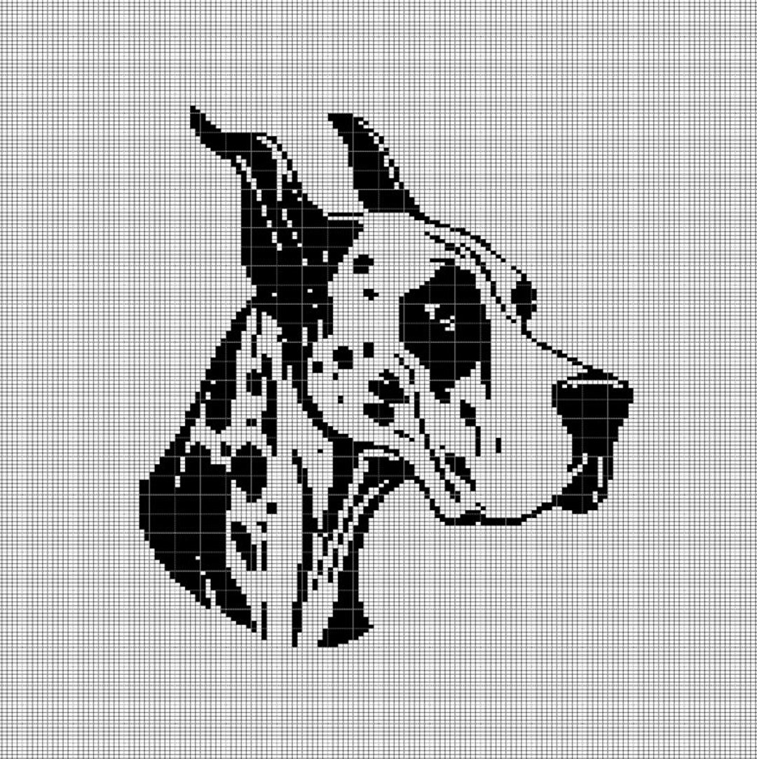 Dog Head 16 Crochet Afghan Pattern Graph - Etsy