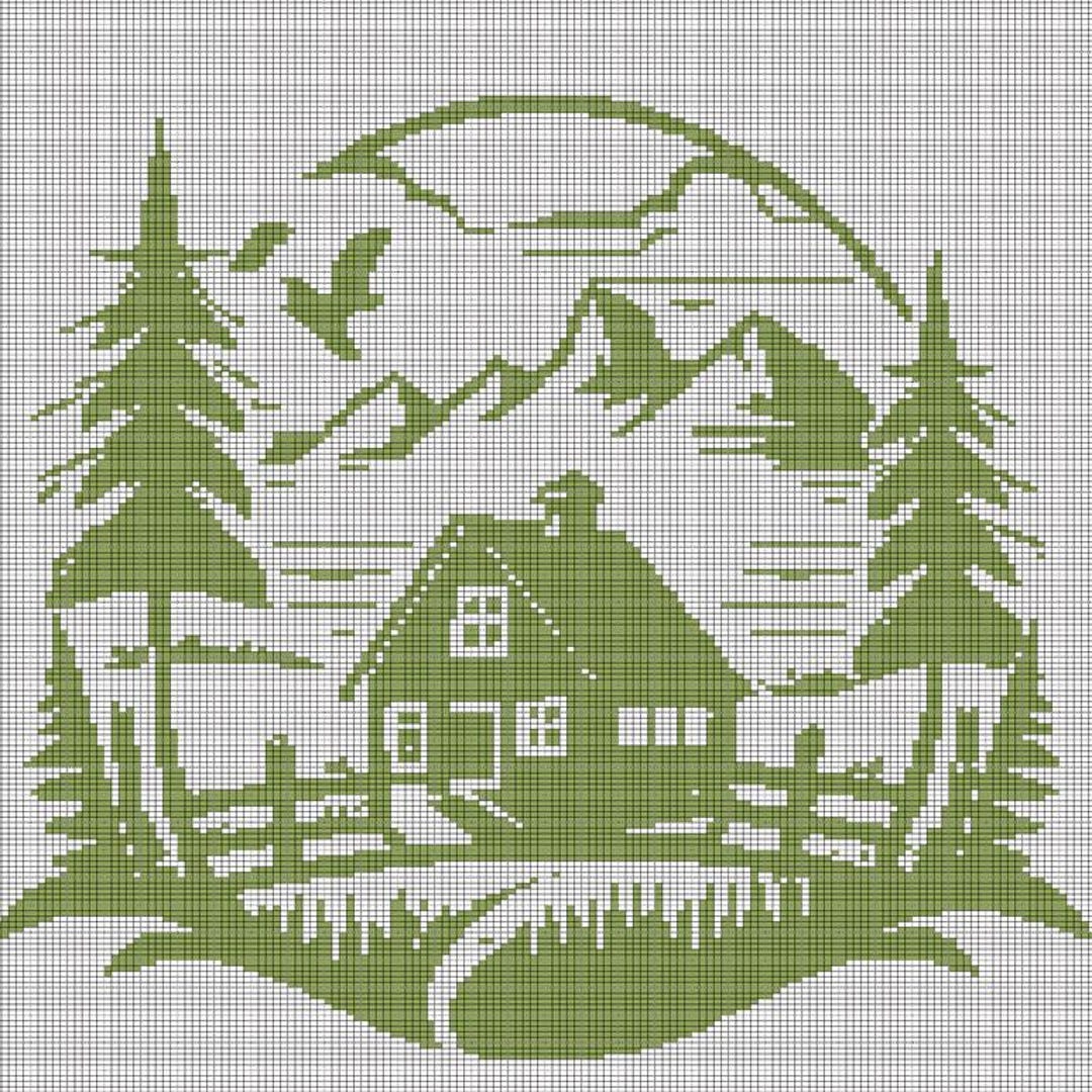 Farm 2 Crochet Afghan Pattern Graph - Etsy