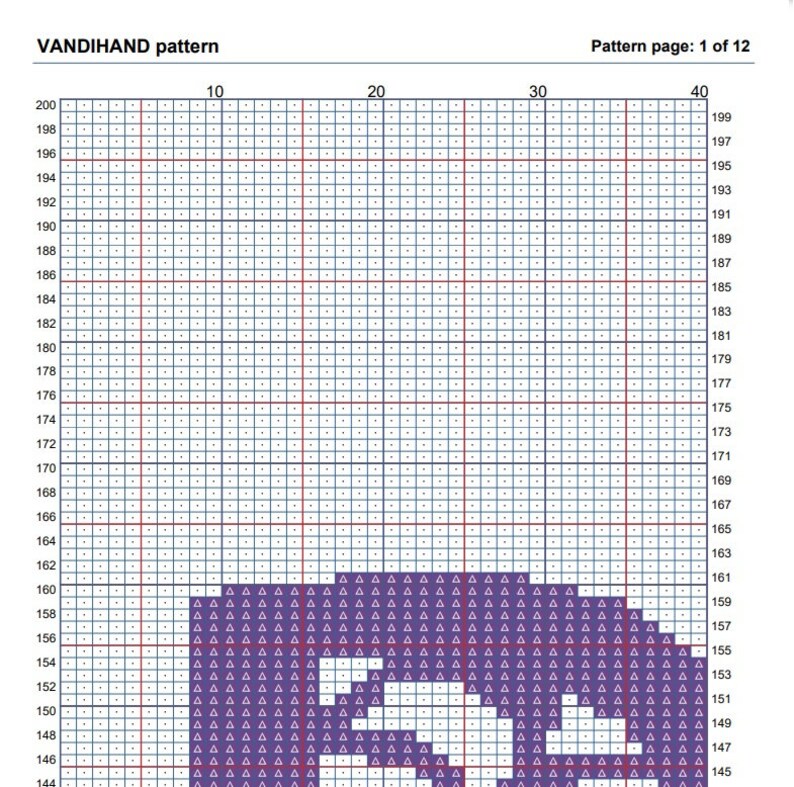 Boo Crochet Afghan Pattern Graph - Etsy