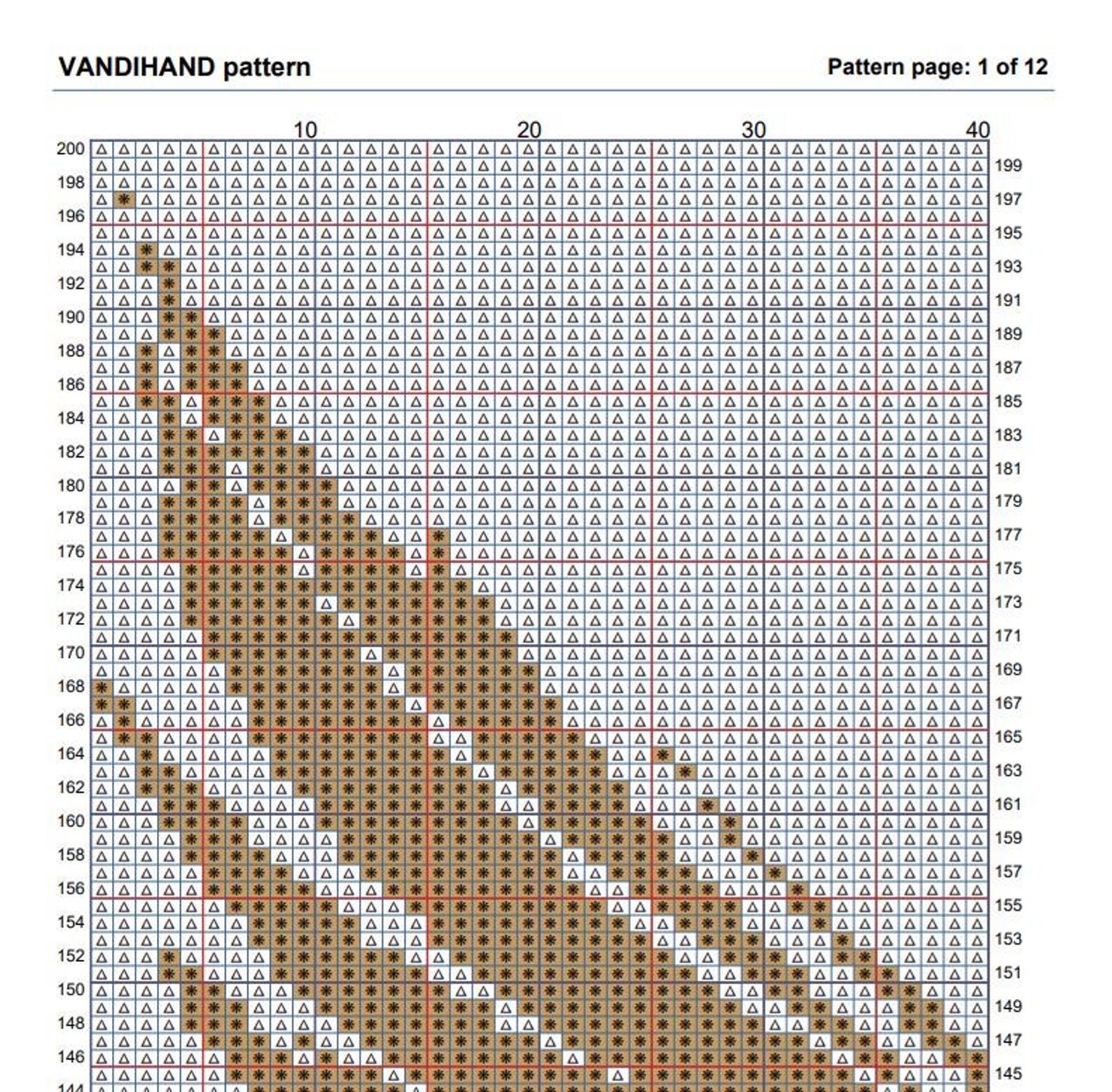 Angel 7 Crochet Afghan Pattern Graph - Etsy