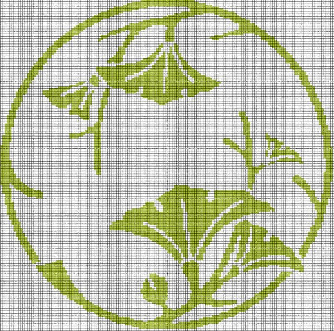 Ginkgo Biloba 2 Crochet Afghan Pattern Graph - Etsy