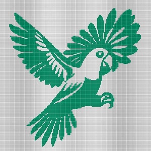 Parrot 2 Crochet Afghan Pattern Graph - Etsy