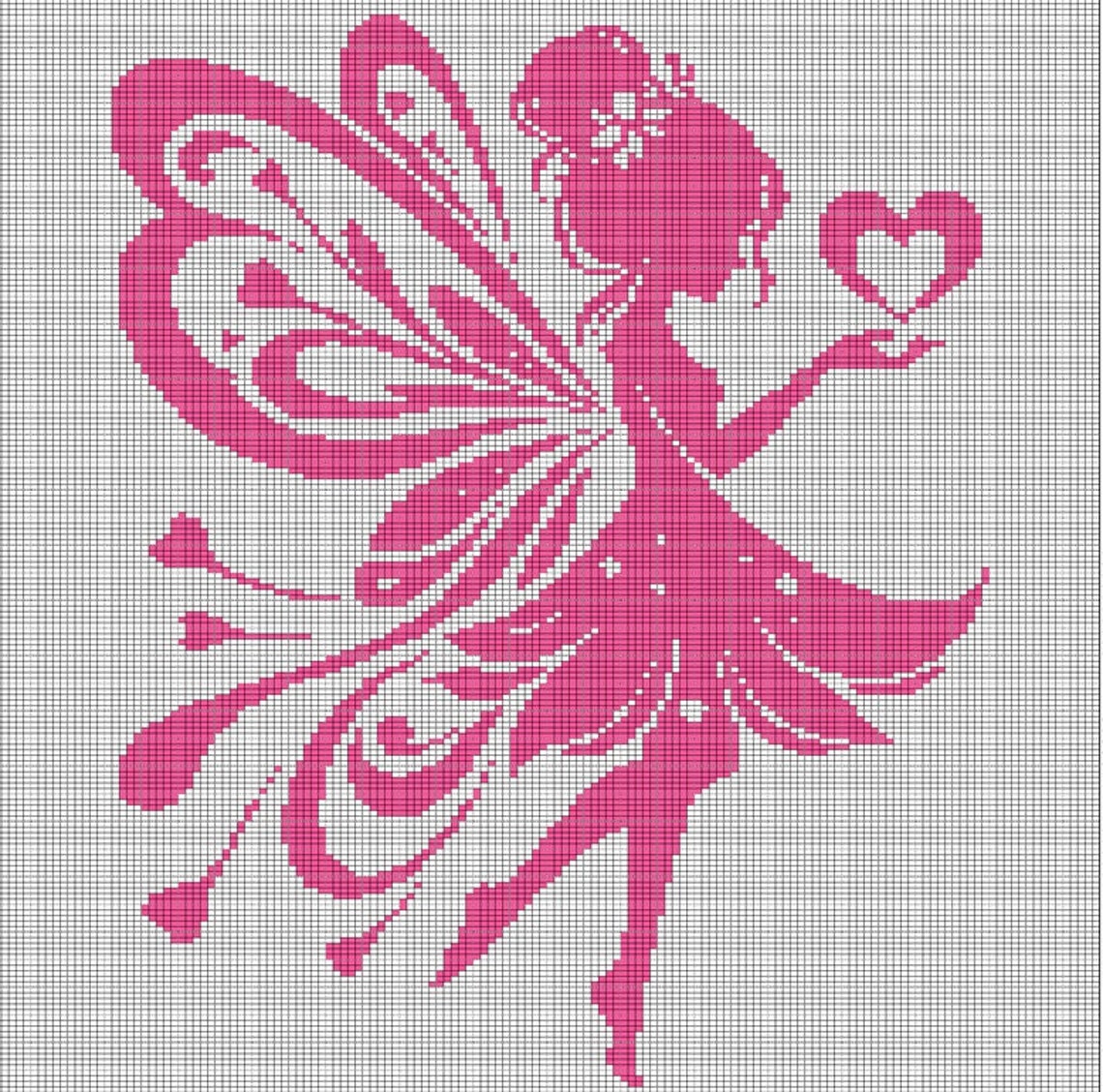Fairy 4 Crochet Afghan Pattern Graph - Etsy