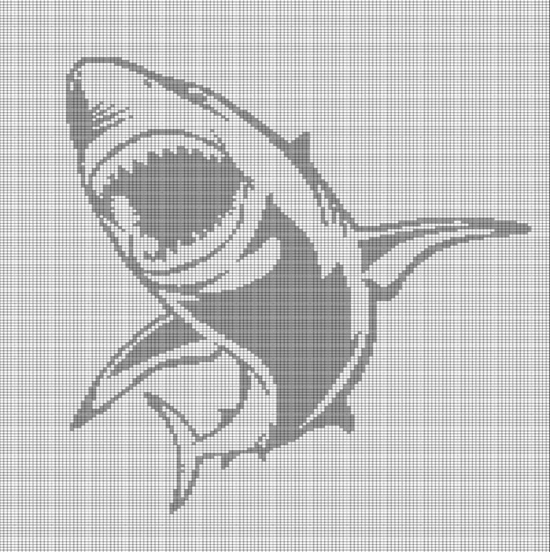 Shark 17 Crochet Afghan Pattern Graph - Etsy