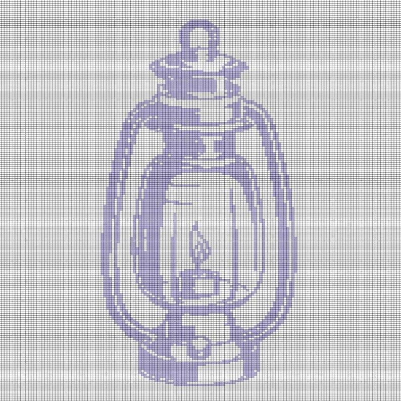 Kerosene Lamp Crochet Afghan Pattern Graph - Etsy