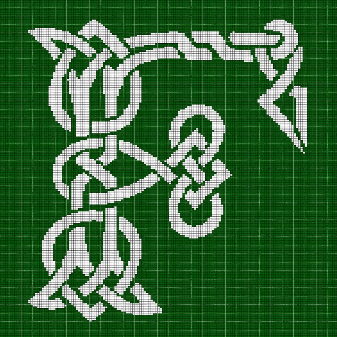 Celtic F Crochet Afghan Pattern Graph - Etsy