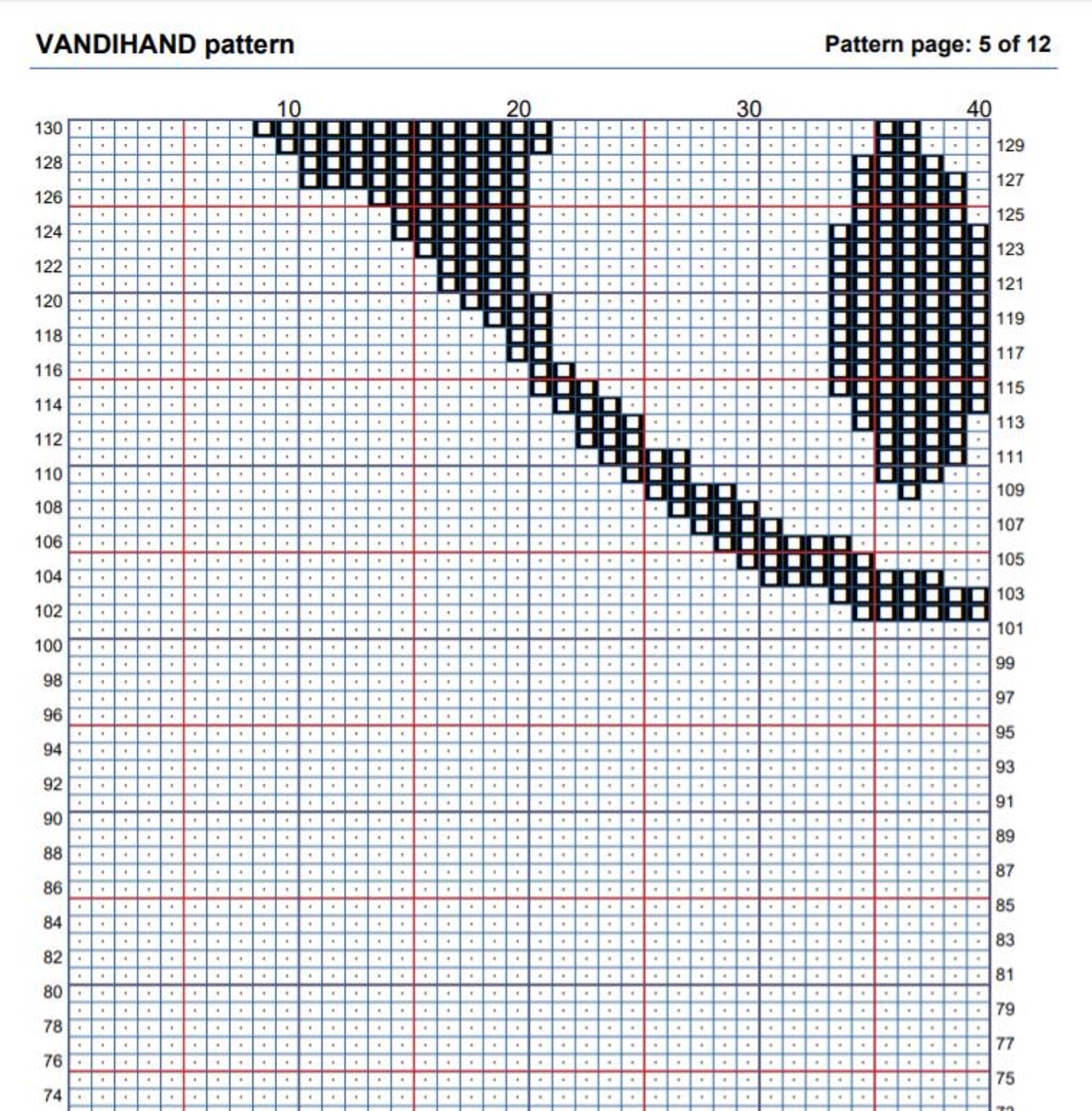 Cat Face Crochet Afghan Pattern Graph - Etsy