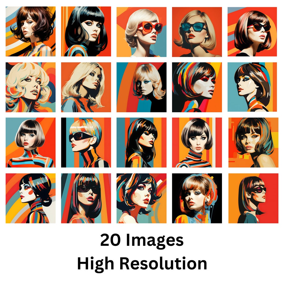 Model Girl Pop Art | 20 High Resolution Images | Mod Retro Groovy ...