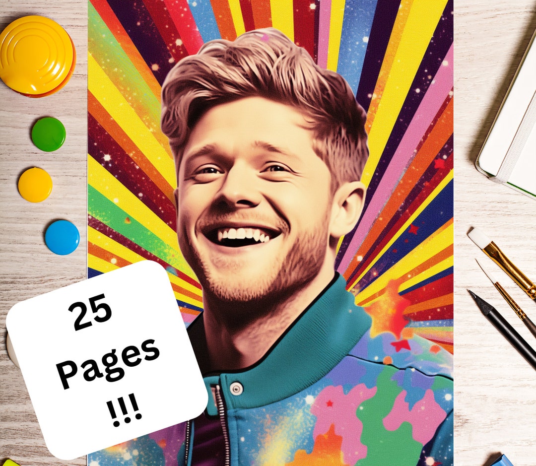 Niall Coloring Book Niall Coloring Pages Coloring Books for - Etsy