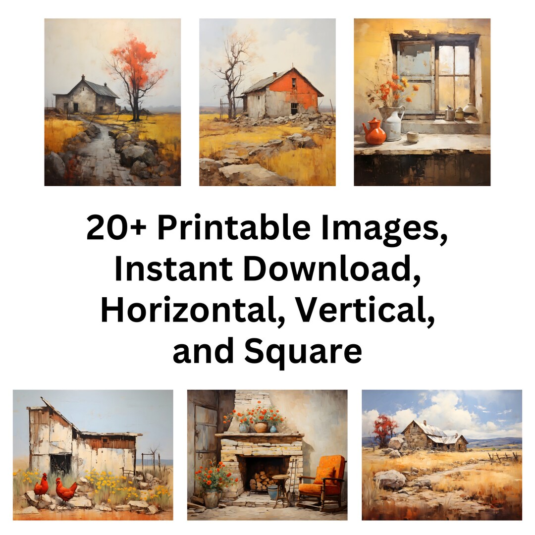 Old Stone Farm BUNDLE of 20+ Printable Gallery Wall Art Warm Colors ...