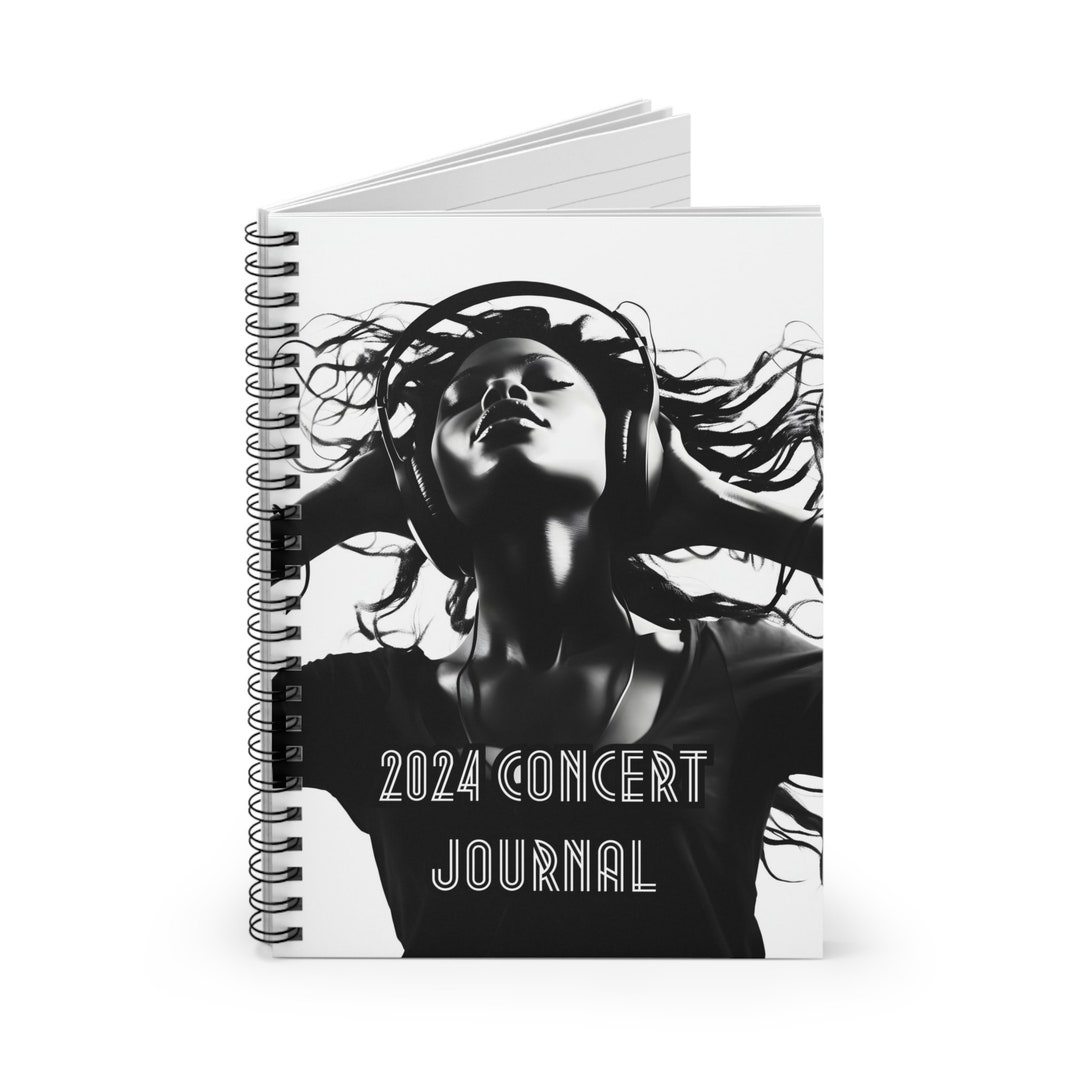 2024 Concert Journal 118-page Spiral Notebook Music Lyrics Tickets ...