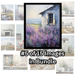 Old Stone Farm 5 Purple Printable Gallery Wall Art Cool - Etsy