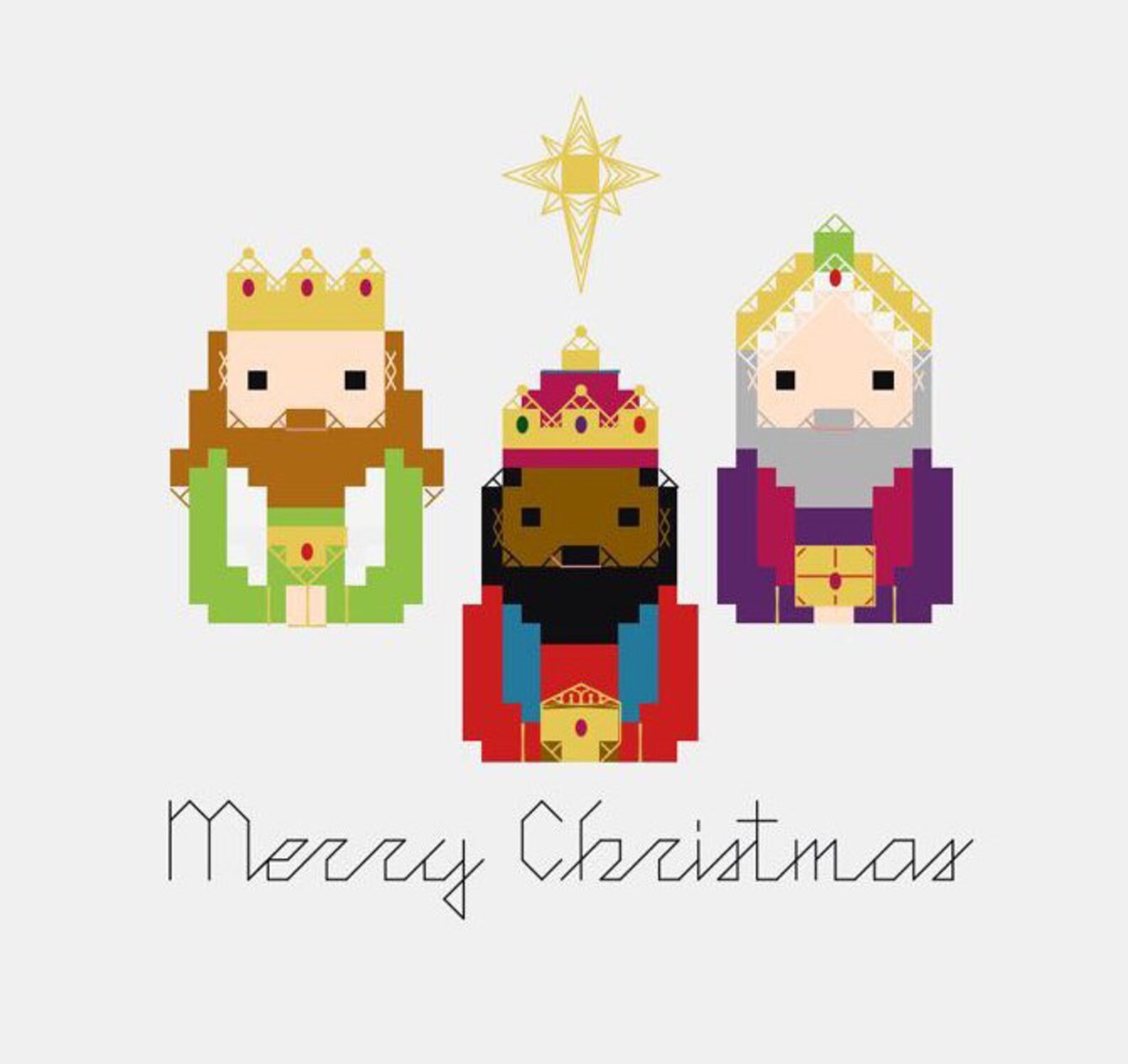 PDF PATTERN | Three Kings Day Cross Stitch Pattern | Christmas Pattern ...
