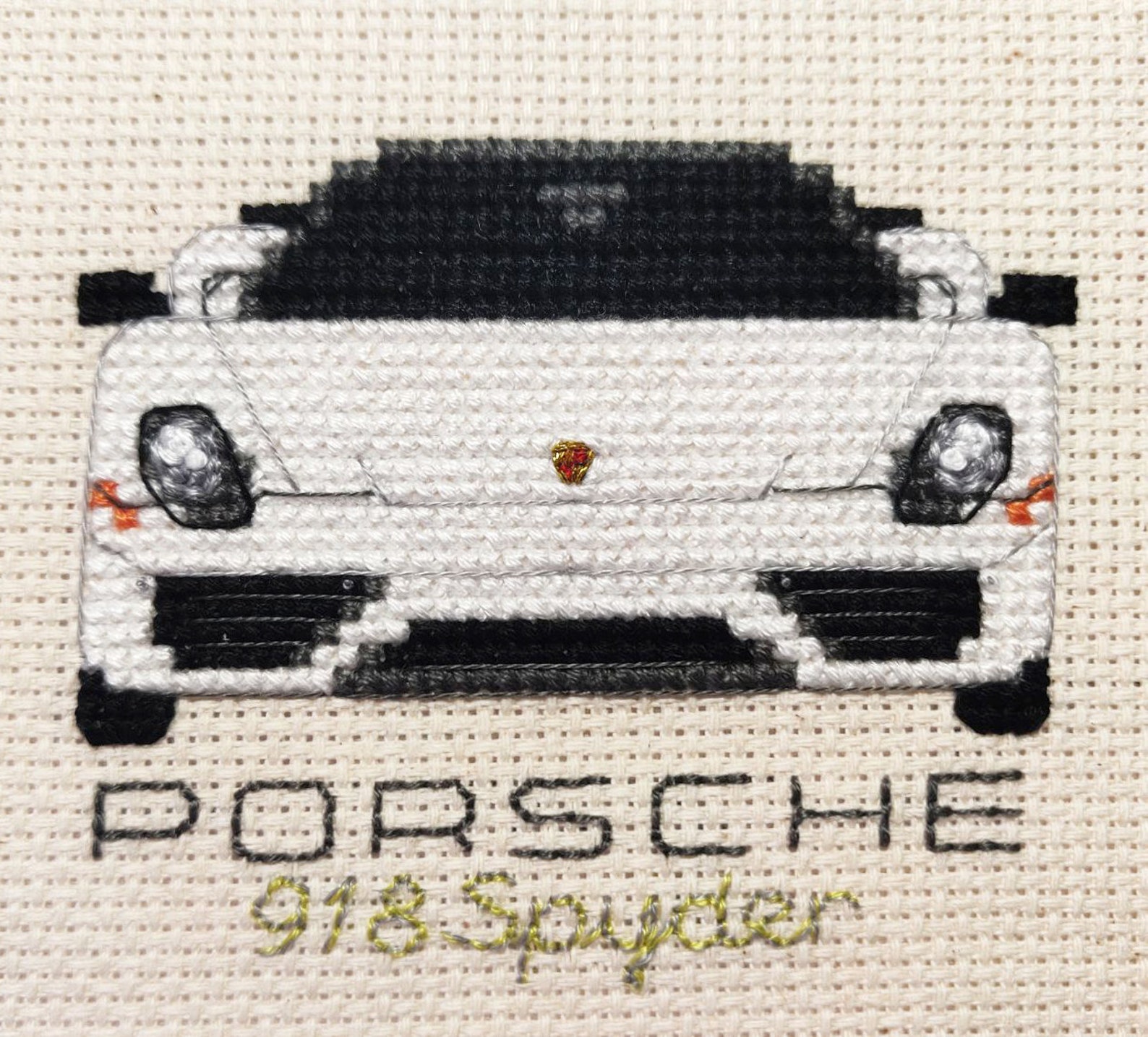 PDF PATTERN Porsche Cross Stitch Pattern White Car Sports Car Pattern ...