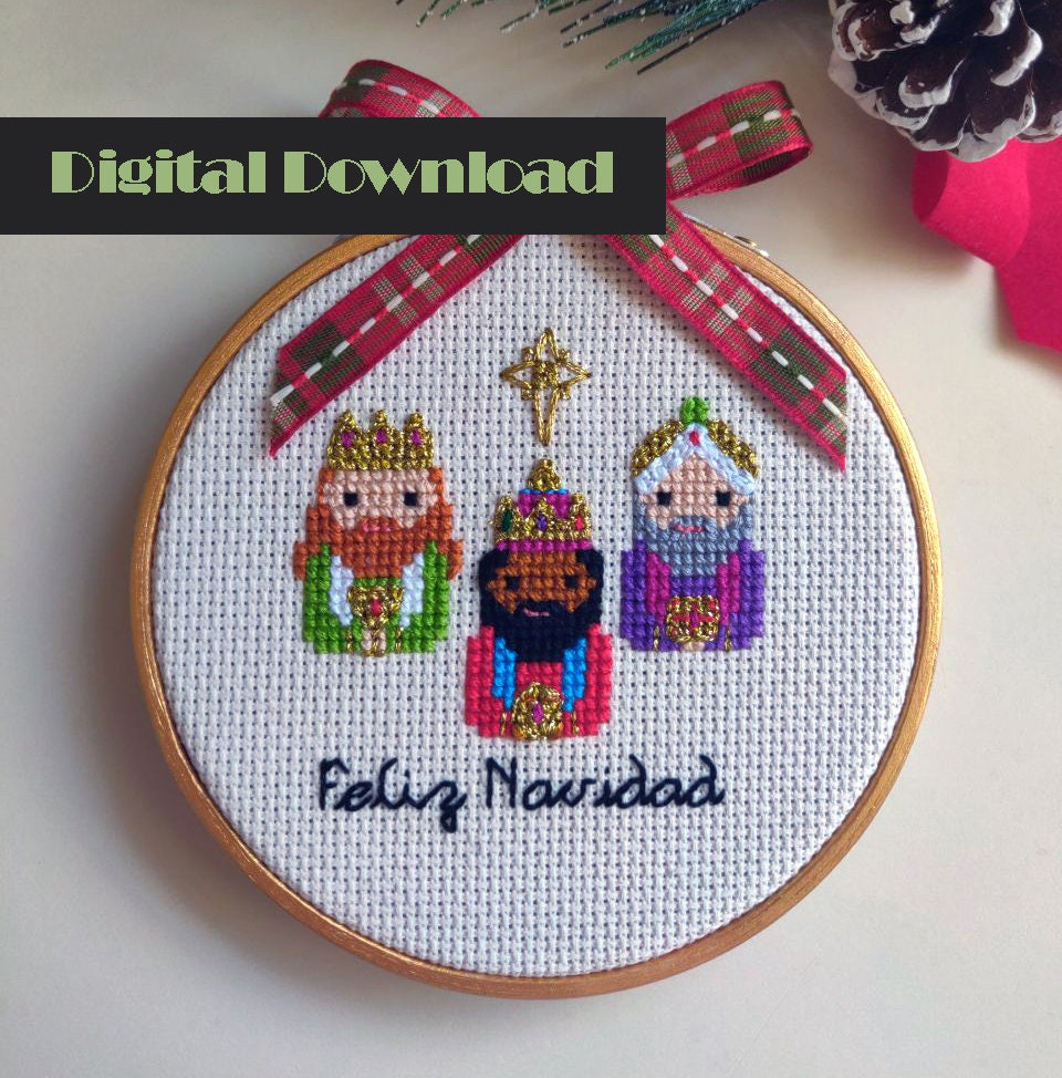 PDF PATTERN | Three Kings Day Cross Stitch Pattern | Christmas Pattern ...