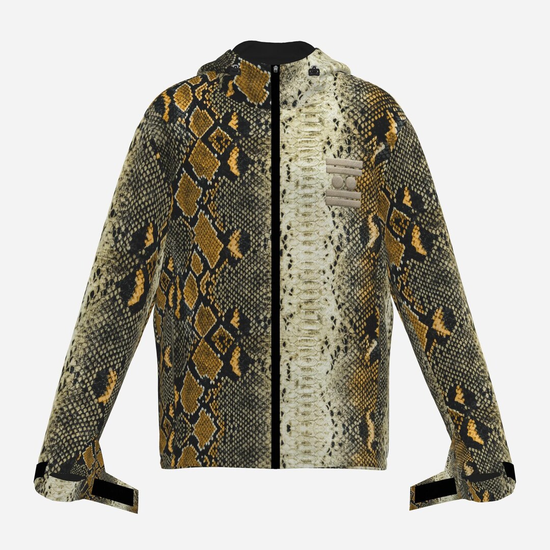 All-over Print Men's Motorcycle Hooded Python – Digital Snake Skin ...