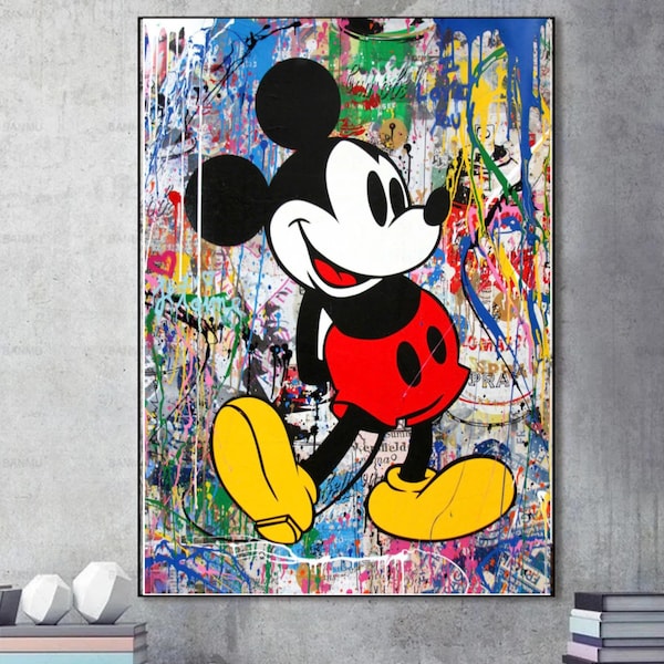 Mickey Mouse Canvas - Etsy