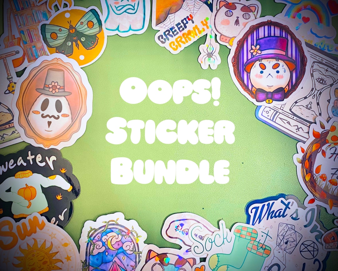 Oops Sticker Packs Mystery Sticker Bundle Mistake Sticker Bundle - Etsy