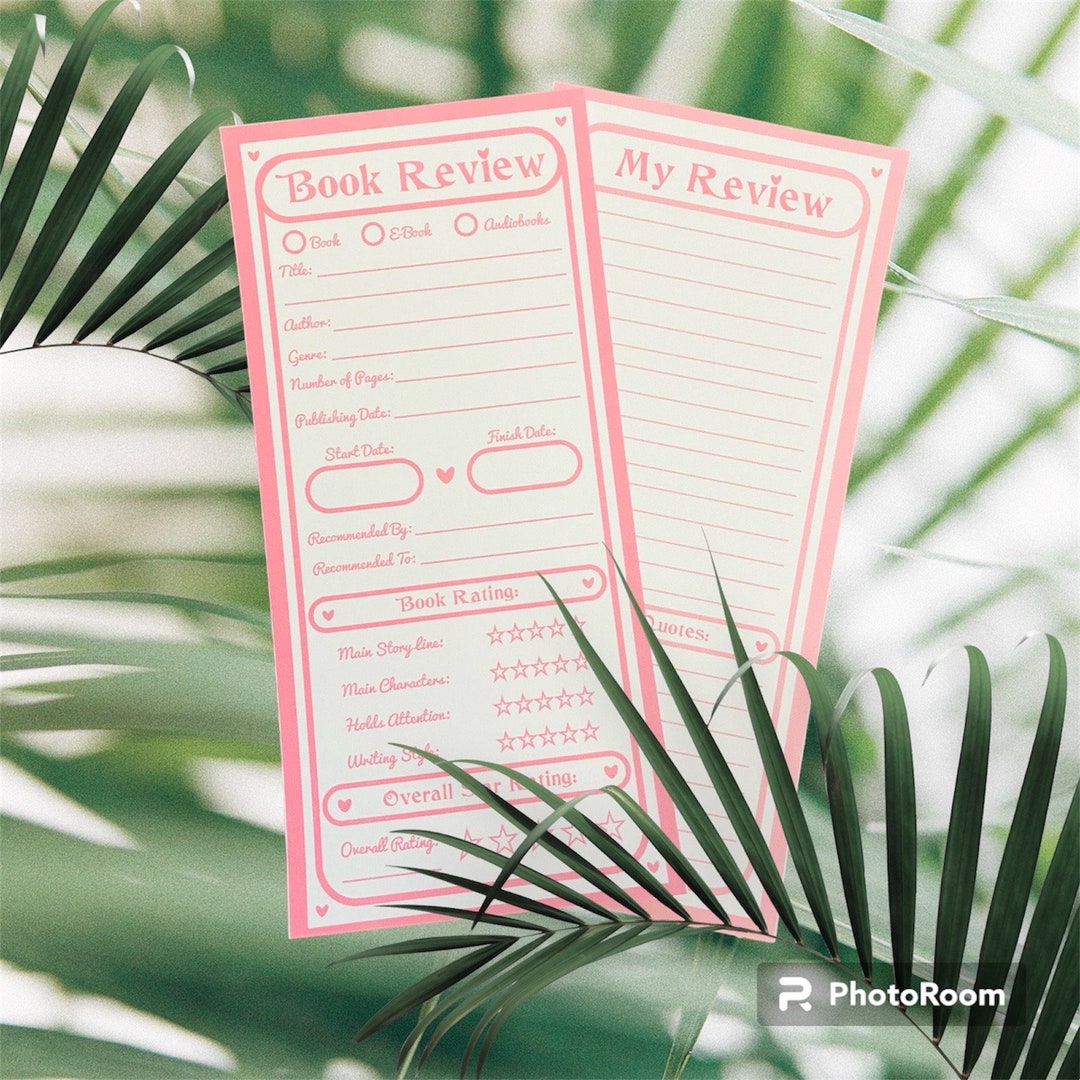 Pink Book Review Stickers: Reading Journal Supplies (6x or 12x Pack) - Etsy