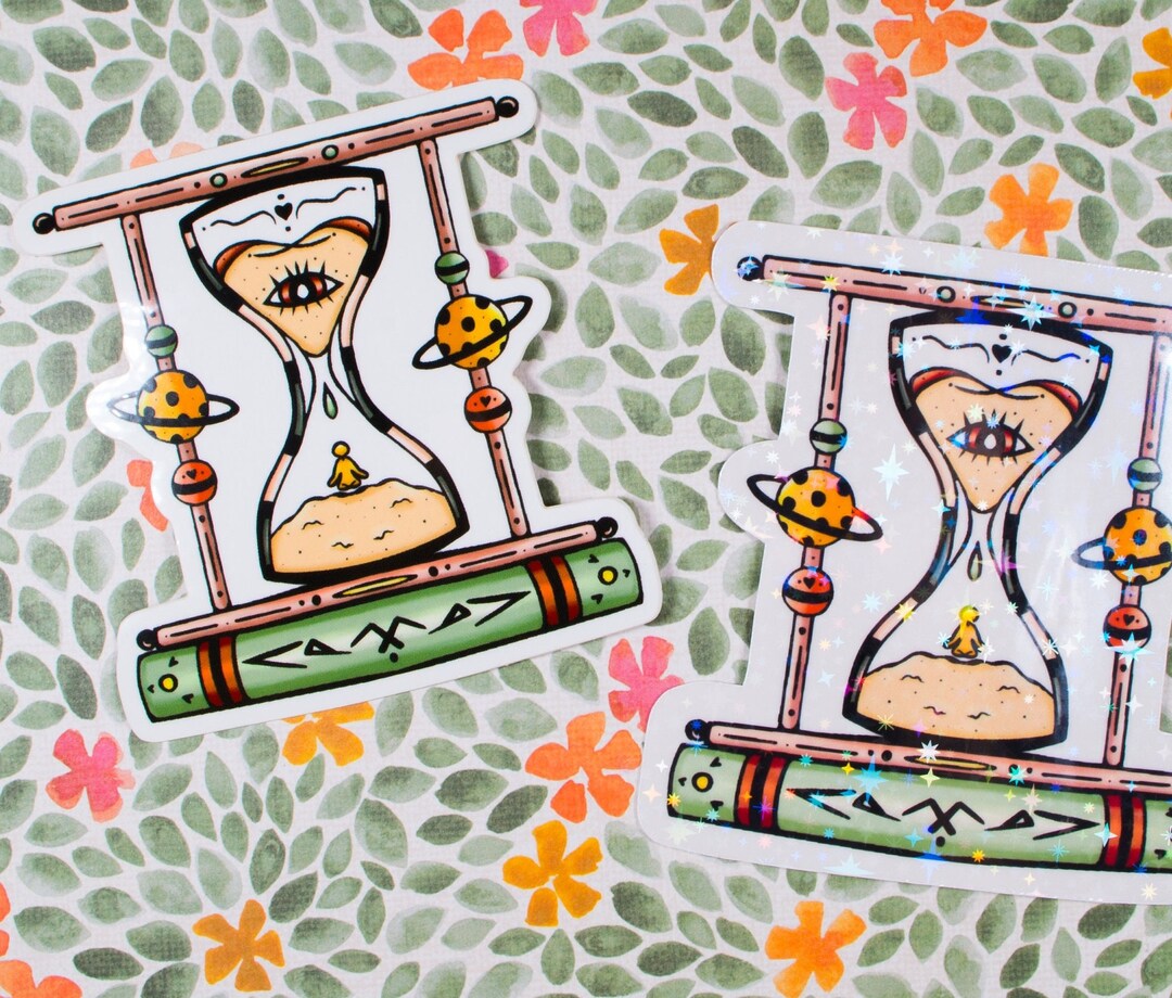 Vinyl Sticker All Seeing Hourglass color Waterproof Sticker - Etsy