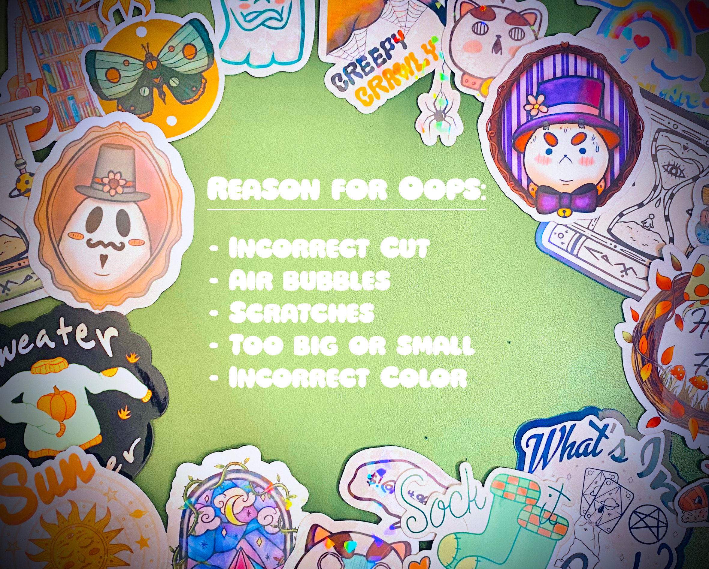 Oops Sticker Packs Mystery Sticker Bundle Mistake Sticker Bundle - Etsy