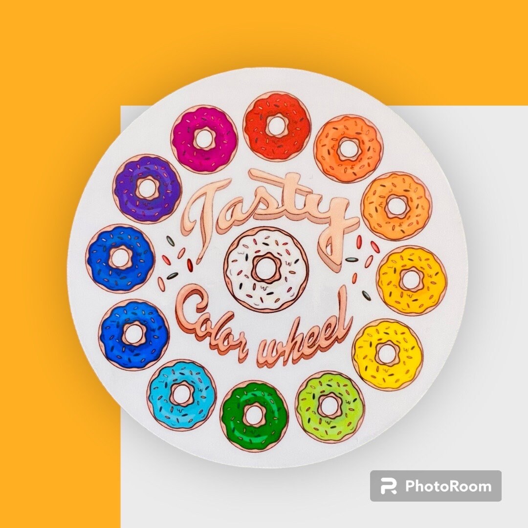 Tasty Color Wheel Sticker for Artists Donuts Rainbow - Etsy