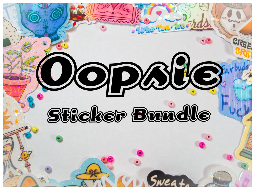 Oopsie Sticker Bundle: 10 Random Waterproof Vinyl Stickers With ...