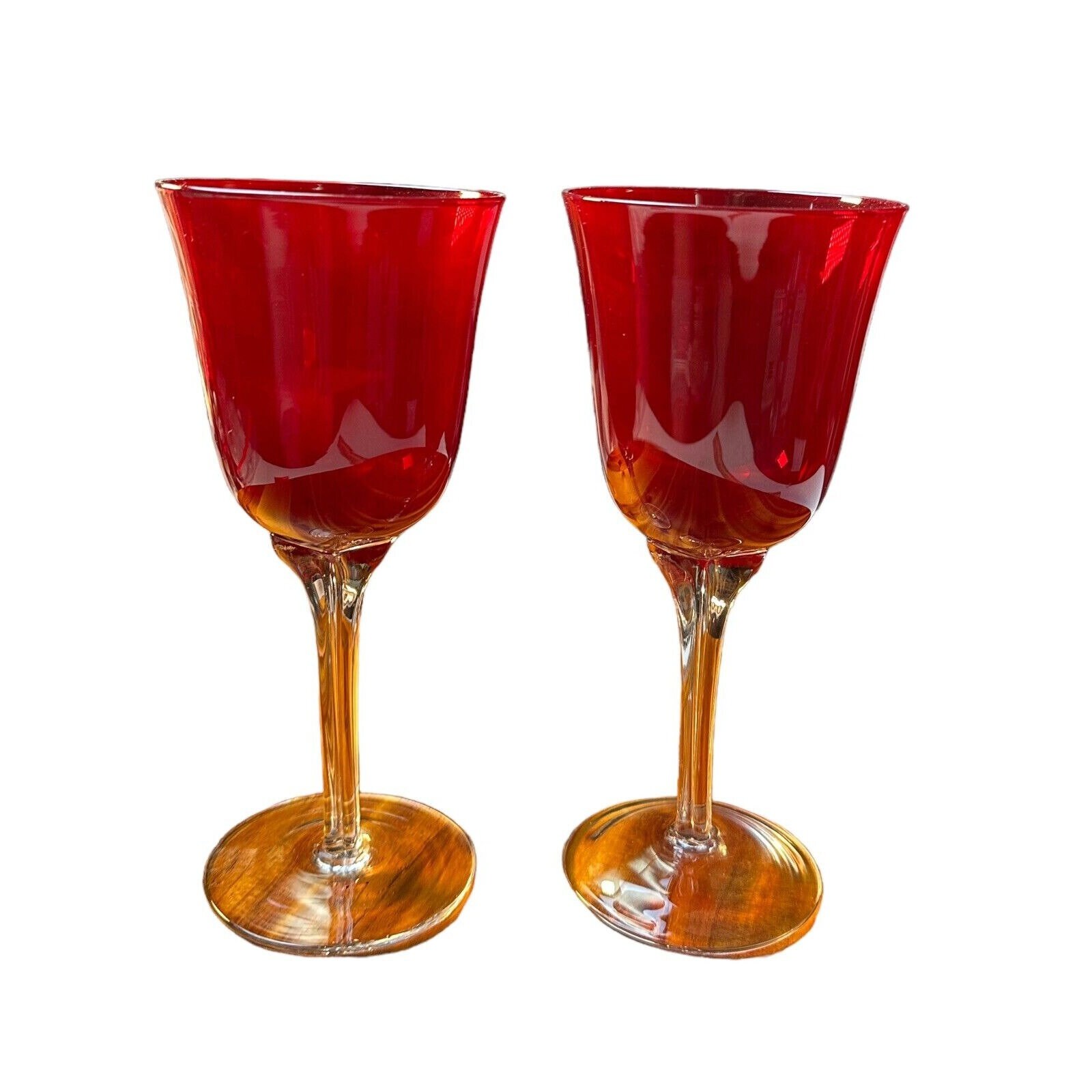 Vintage Cambridge Ruby Red Stemware Water/wine Goblets Glasses - Etsy