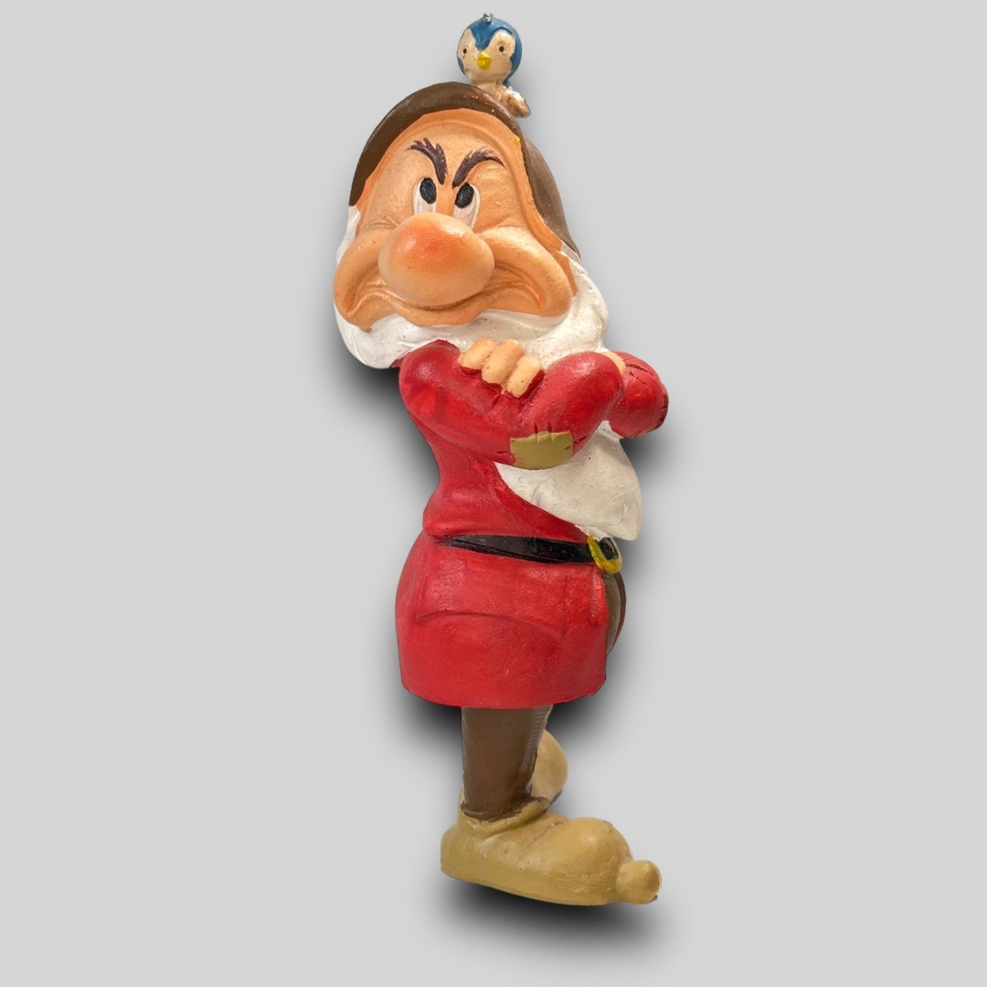 Vintage Disney DIG Grumpy With Blue Bird Resin Figurine 6.5 Rare Fun - Etsy