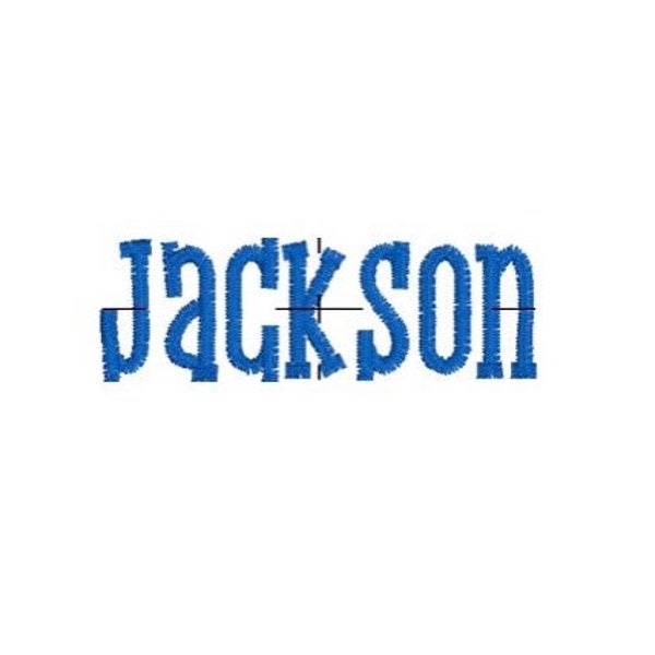Jackson Font Embroidery - Etsy