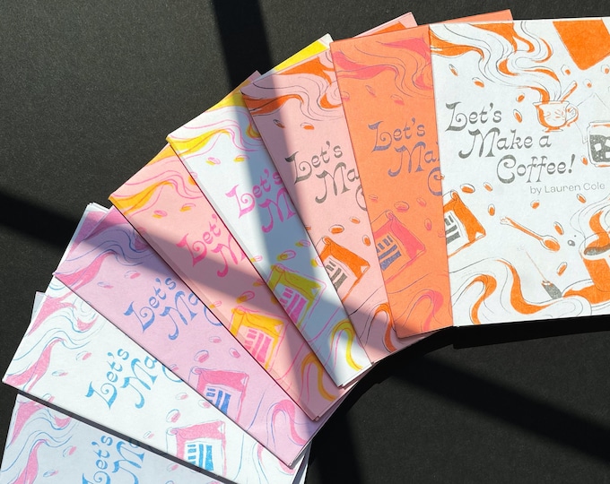 Let's Make a Coffee A Risograph Tutorial Zine PHYSICAL ZINE Risograph ...