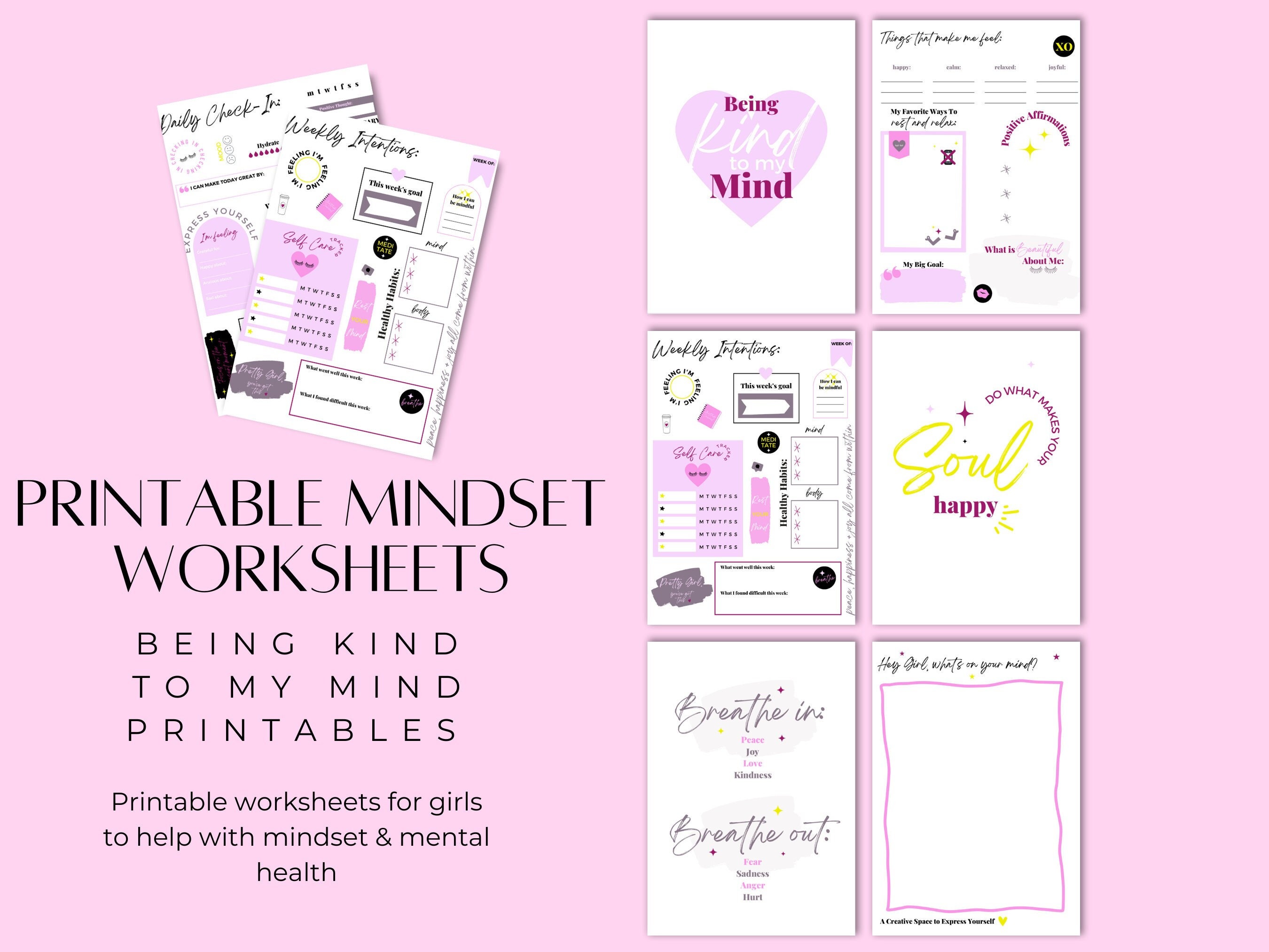 Teen Girls Journal Mental Health for Teens PLR KDP Printable Journal ...