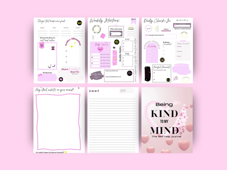 Teen Girls Journal Mental Health for Teens PLR KDP Printable Journal ...