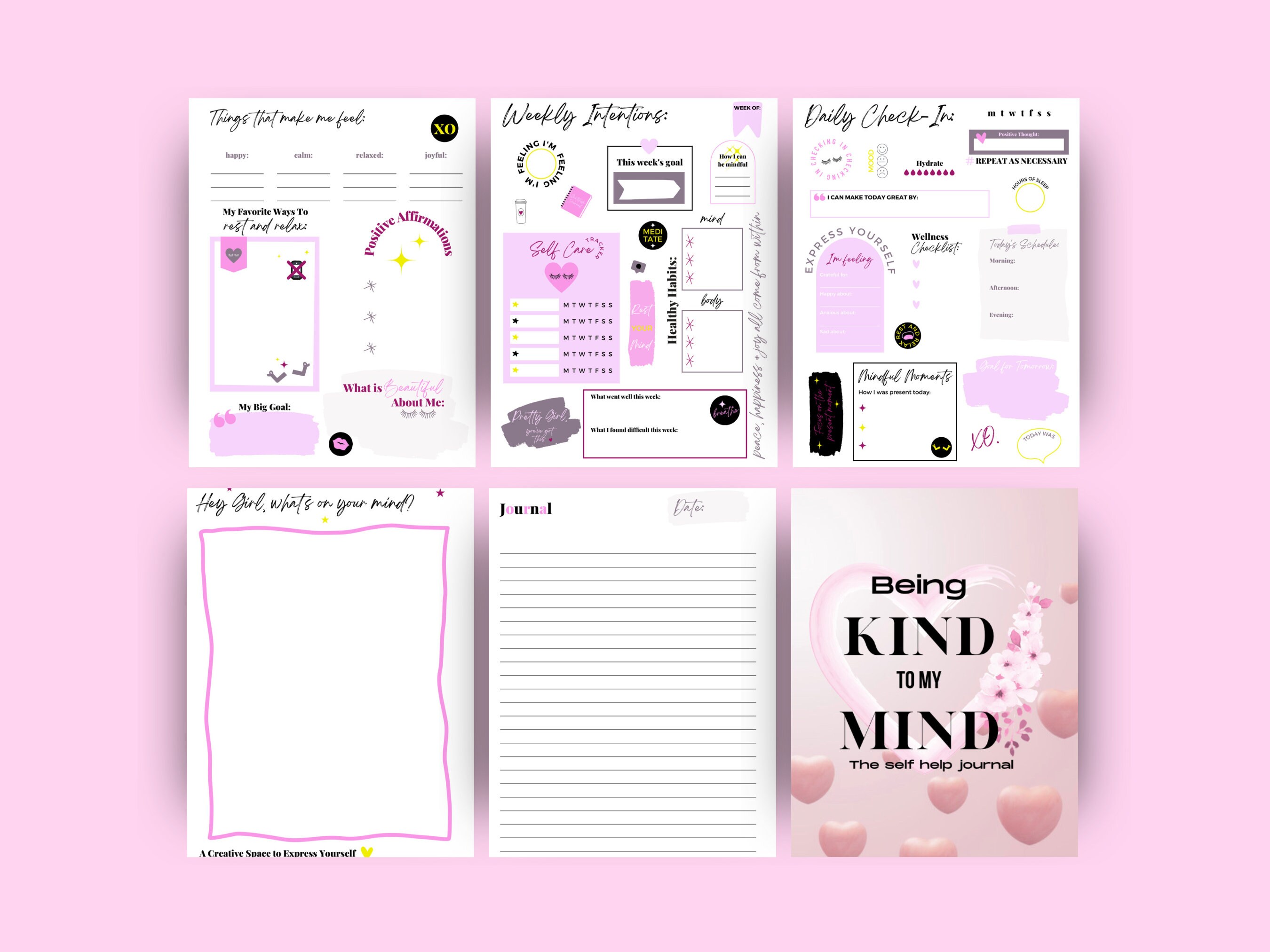 Teen Girls Journal Mental Health for Teens PLR KDP Printable Journal ...