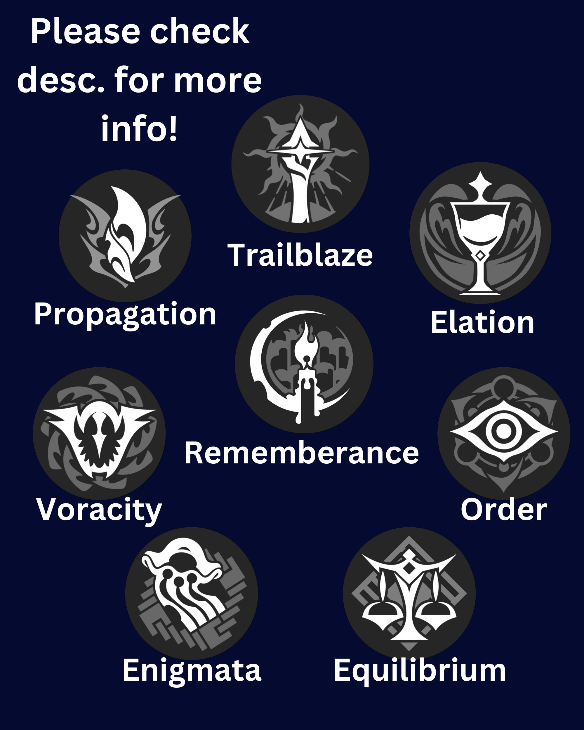 Honkai Star Rail SVG Bundle Simulated Universe Aeon Paths - Vector Svg ...