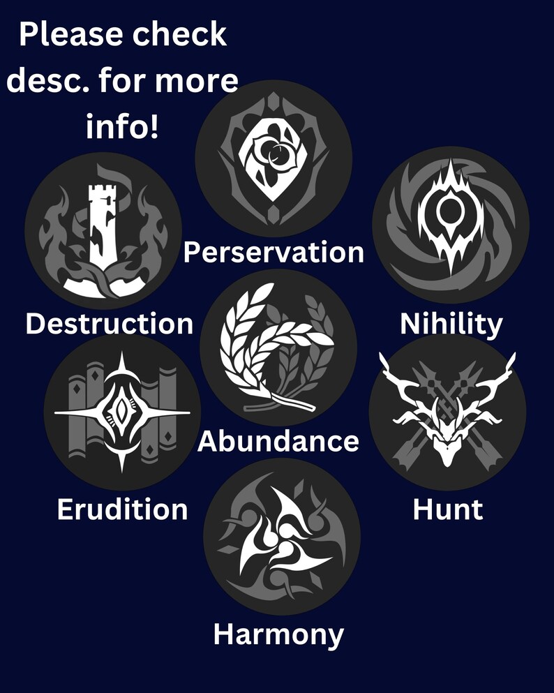 Honkai Star Rail SVG Bundle Aeon Paths Vector Svg Png Pdf Jpeg Eps - Etsy