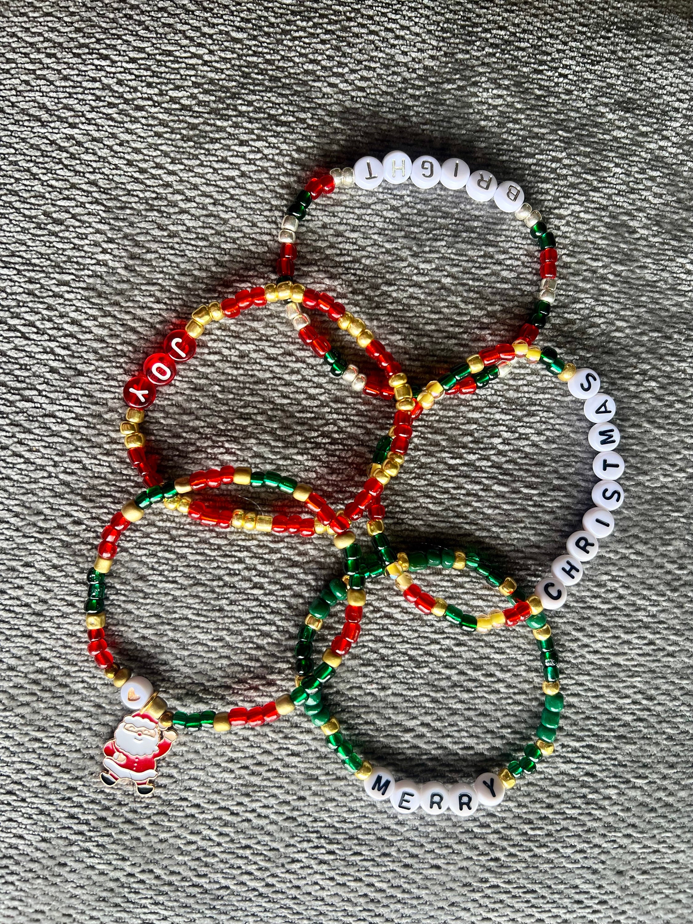 Set of 5 Christmas Holiday Bracelets | for Her | for Kids | Gift ...