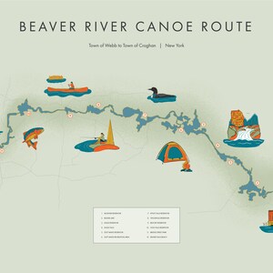Beaver River Canoe Route Map pre-order - Etsy