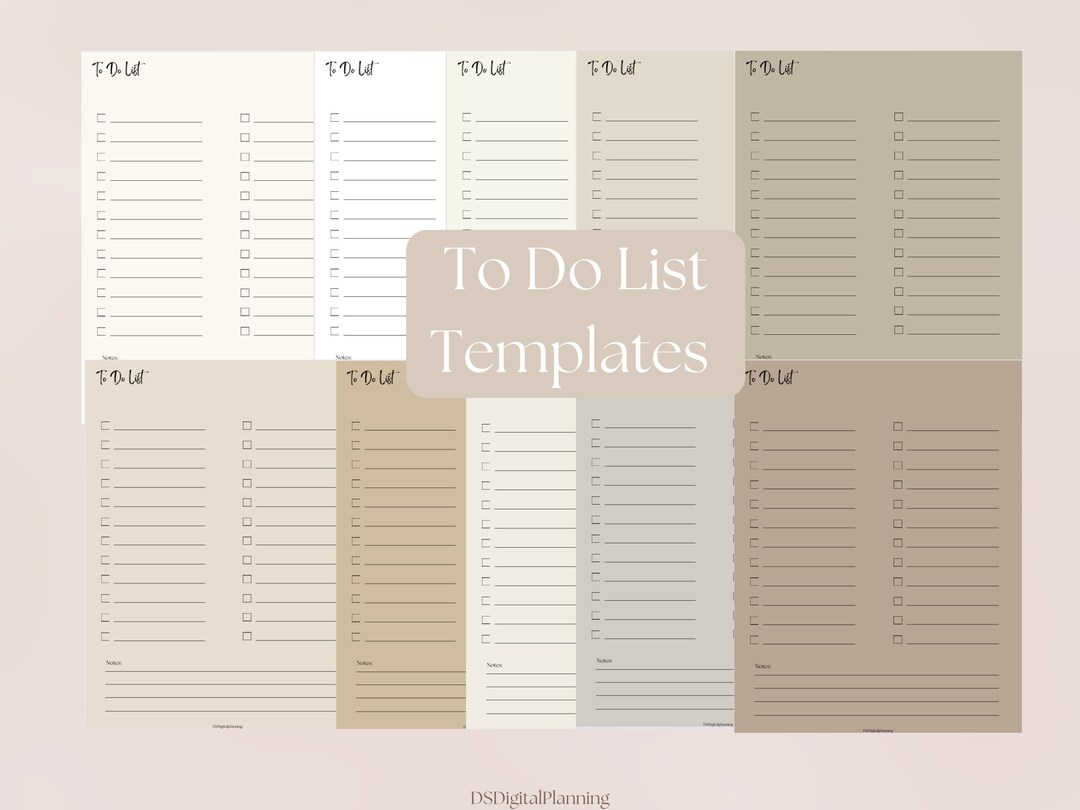 Digital Planner | to Do List | Goodnotes Planner | Natural - Etsy