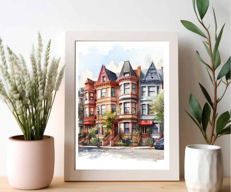 Watercolor New York City Clipart: Transparent PNG Bundle (350 DPI) - Etsy